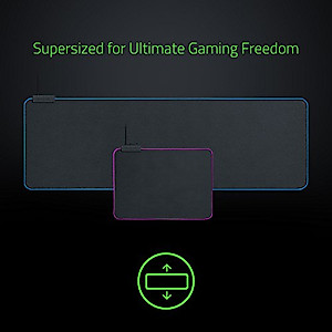 Razer Goliathus Extended Chroma Gaming Mousepad: Customizable Chroma RGB Lighting - Soft, Cloth Material - Balanced Control & Speed - Non-Slip Rubber Base - Classic Black