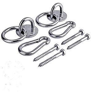 Cyfie Super Strong Hammock Hanging Hook Kit Load 800 lbs, Stainless Steel Heavy Duty Swing Hangers for Hammock, Swing Chair, Punching Bag for Indoor & Outdoor Relaxation (0186 Hammock Hook Kit)
