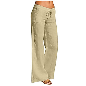 AopnHQ Women Travel Pants Women's Casual Pants & Capris Plus Size Khaki Pant Fold Over Yoga Pant White Pull On Pants Women Capri Jean Plus Size Women’S Capri Pants