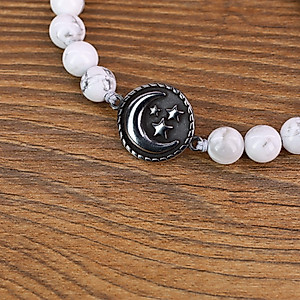 COAI My Sun and Stars Moon of My Life Onyx Howlite Stone Yin Yang Matching Couples Bracelets