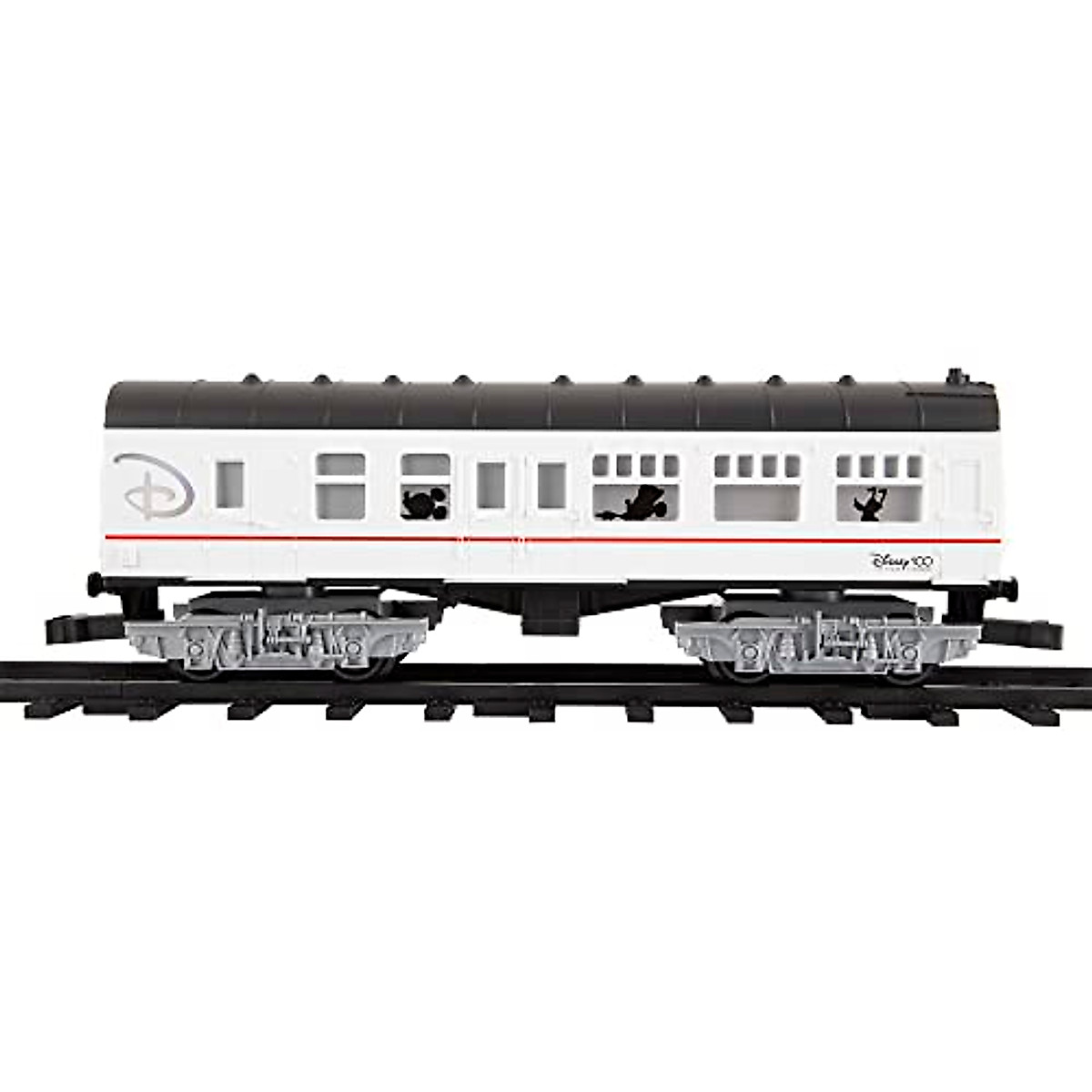 Lionel Disney100 Celebration Ready-to-Play Battery Powered Model Train Set with Remote, White, Black, Red, Large