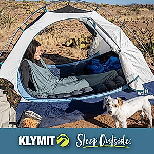 Klymit Nest Sleeping Bag Liner, Warm Weather Sleeping Bag Insert, Gray, XL