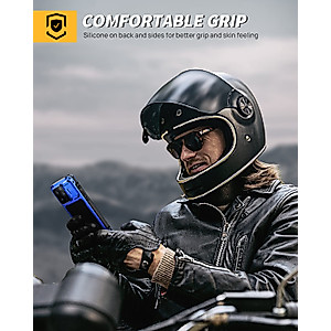 Lanhiem for iPhone 14 Pro Max Metal Case, [Built-in Camera Kickstand & Tempered Glass Screen Protector] Protective Rugged Heavy Duty Full Body Magsafe Military Cover for iPhone 14 Pro Max 6.7"(Blue)