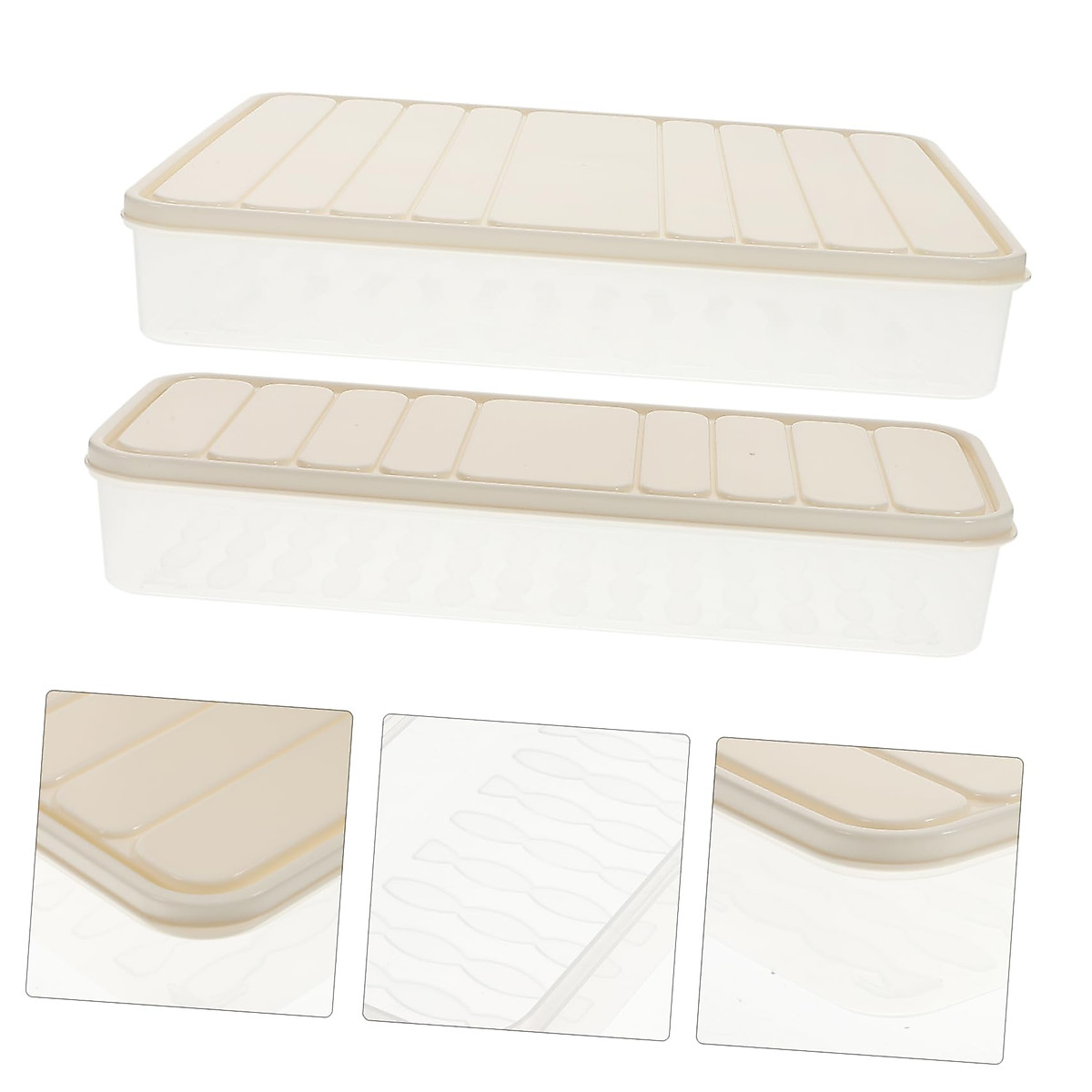 KICHOUSE 2Pcs Transparent Plastic Food Storage Containers for Refrigerator Organization Versatile Fridge Boxes Kitchen Food Storage Bins Refrigerator Organizer