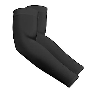 YESLIFE Black UPF 50 Cooling Sports Arm Sleeve for Women, Men & Kid, UV Sun Protection Arm Sleeves for Men & Women - Tattoo Cover Up