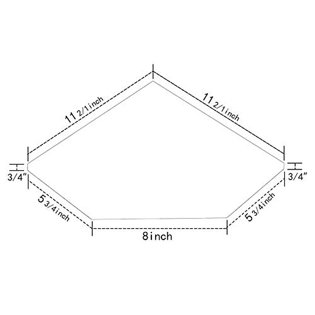 RANK Floating Corner Shelves Wall Mounted Display Organizer Storage Shelf Set of 2 for Bathroom, Bedroom, Living Room, Kitchen, Office and More (White)