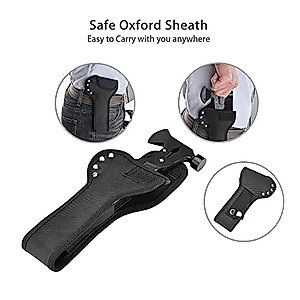 Multi-tool Axe Hammer, Upgraded 14 in 1 Portable Hatchet Tool with Sheath, Camping Survival Gear Kit Birthday Gifts Christmas Stocking Stuffers for Dad Father Grandpa Husband Son Boyfriend Him