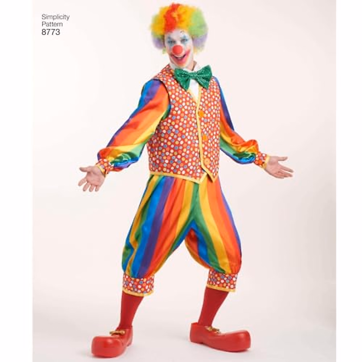 Simplicity 8773 Adult Clown Costume Sewing Pattern, Sizes XS-XL