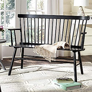 Safavieh American Homes Collection Addison Spindle Back Black Bench