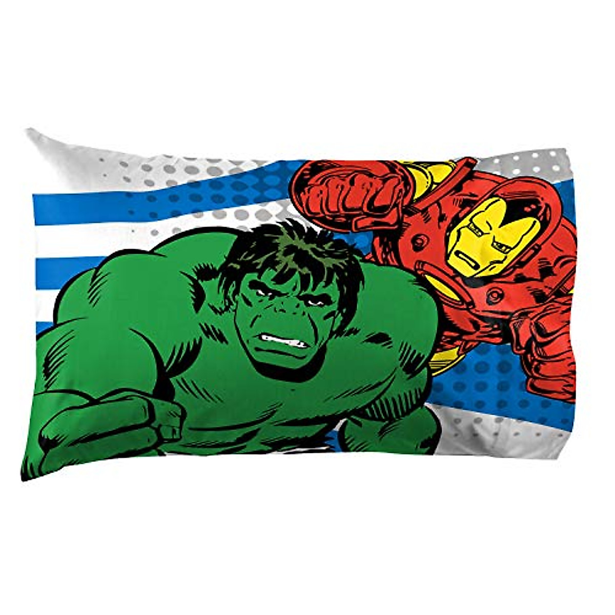Jay Franco Marvel Avengers Comics Good Guys 3 Piece Twin Sheet Set - Features Captain America, Hulk, Iron Man, Spiderman, and Thor - Fade Resistant Polyester Microfiber Fill (Official Marvel Product)