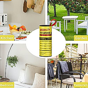 24 Rolls Fly Strips - Fly Tapes Fly Paper Sticky Fly Trap Indoor/Outdoor Hanging,Fly Catcher Fly Ribbon Fungus Gnat Trap Fruit Fly Killer for House/Kitchen/Plants/Horse Stable