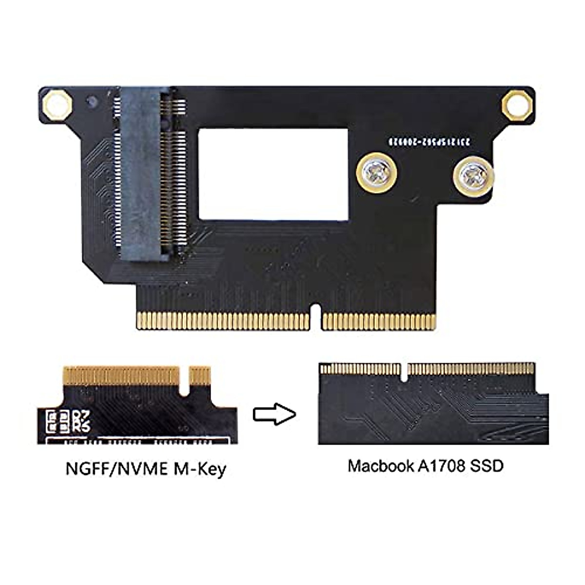 NFHK M.2 NGFF M-Key NVME SSD Convert Card fit for Mac Pro 2016 2017 13" A1708