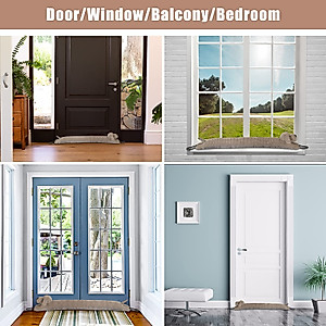 Marwood Under Door Draft Stopper Decorative Wind Stopper 36 inch for Door & Window, Weighted Animal Air Draft Stopper Snake Noise Blocker for Bottom of Door with Hanging Loops - Brown Dog