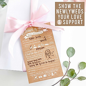 25 Wedding Advice Cards For The Bride and Groom, Rustic Bridal Shower Games For Guests, Wedding Guest Book Alternative, Wedding Card Boxes For Reception, Advice for the Bride Wedding Shower Games
