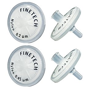 Nylon Syringe Filters 25mm Diameter 0.22μm Pore Size for Laboratory Filtration by Finetech (Pack of 100) Made in Taiwan (100, Nylon 25mm 0.22um)