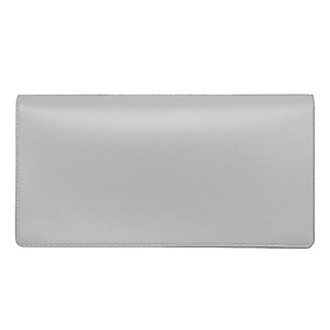 Grey Vinyl Checkbook Cover, Top Tear Personal Vinyl Checkbook Cover