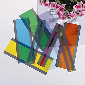 Reading Guide Highlight Strips (32 Pack) Colored Overlays Bookmarks Reading Tracking Rulers for Children, Teachers, and Dyslexics