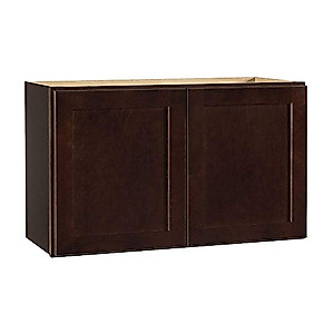HAMPTON BAY KW3018-SJM Rsi Home Products Shaker Wall Bridge Cabinet, Java, 30" x 18"