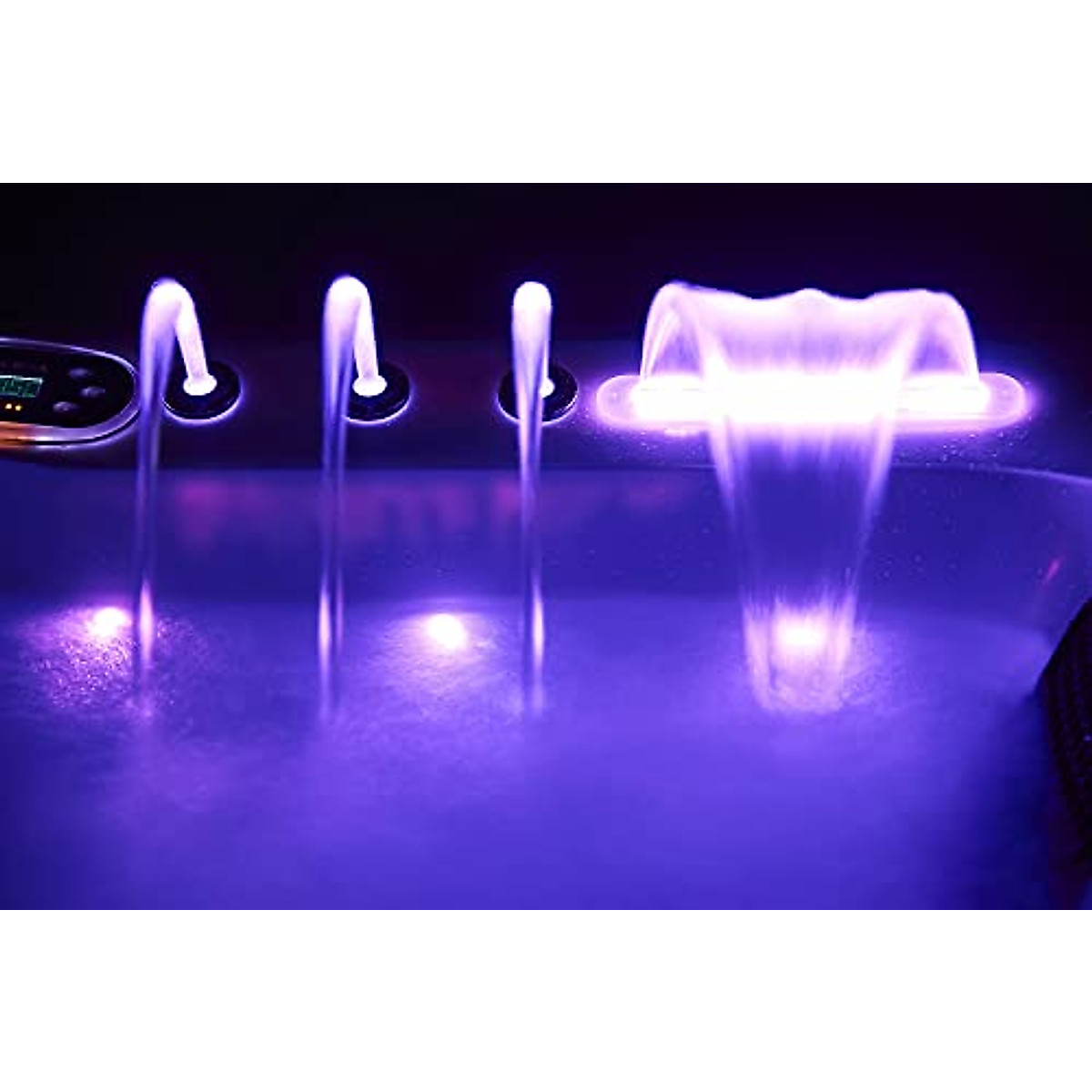 KOOSOM Luxury Hot Tub 6 Person Jakuzi Whirlpool Outdoor Spa Tub Freestanding Bathtub in Garden, 72 Jets Massage for 78-Inch Square with LED Lights, White Cloud and Black