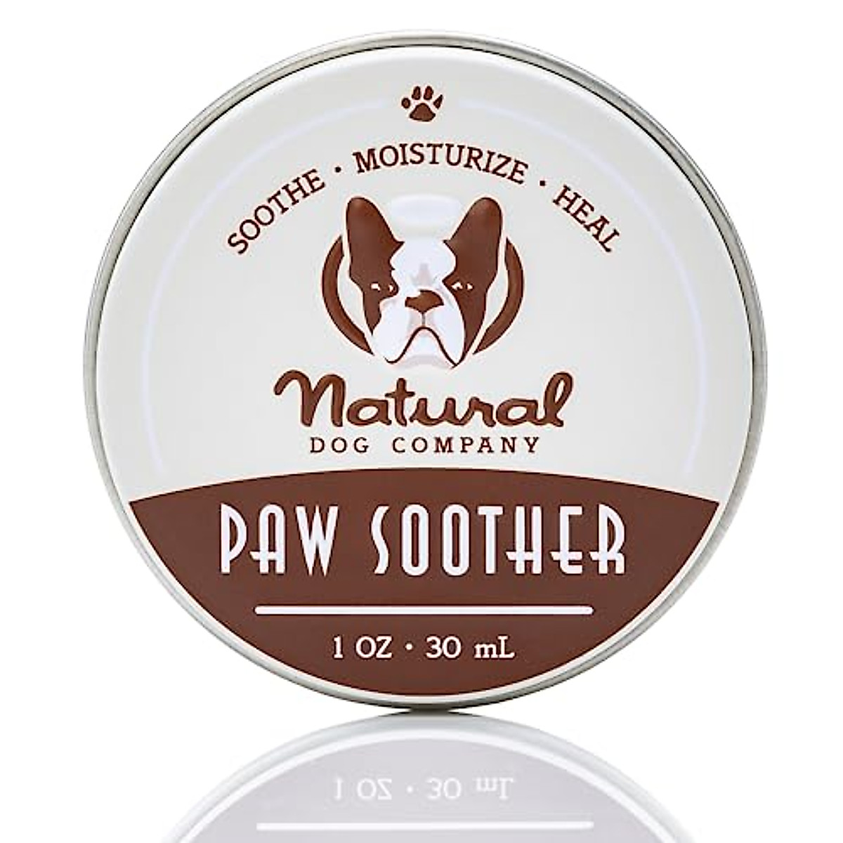 Natural Dog Company Paw Soother Balm, 1 oz. Tin, Dog Paw Cream and Lotion, Moisturizes & Soothes Irritated Paws & Elbows, Protects from Cracks & Wounds