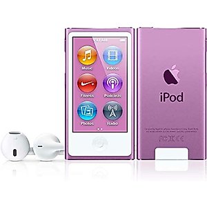 Apple iPod Nano 16GB Purple (7th Generation) (Renewed)