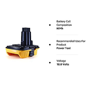 HSYFUNA Replacement for Dewalt 18V to 20V Battery Adapter,DCA1820 for Dewalt 20V Battery Adapter for DCB205 DCB207,fit for 18v NiCad & NiMh Tool Battery for DC9096 DW9096 DC9098 DC9099 DW9099