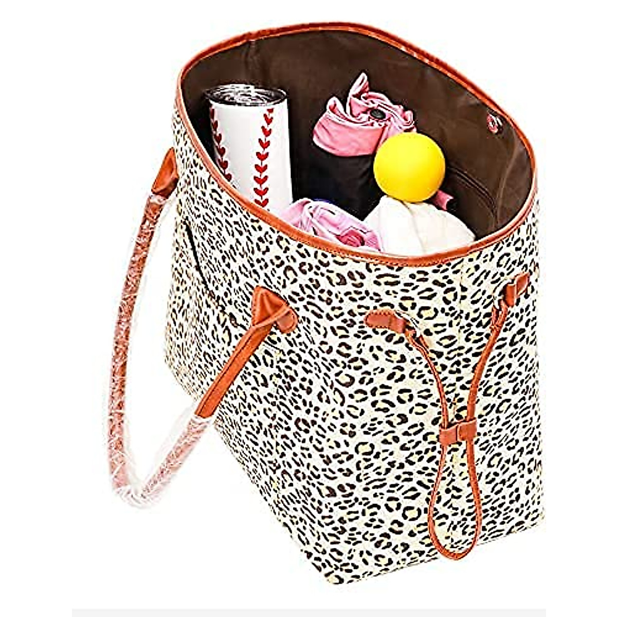 NB Large Leopard Tote Bag,Utility Canvas Shoulder Handbag Cheetah Leopard Printing Beach Bag Weekend Shoulder Bag travel bag camping bag, Personalized Gifts for Women / Teacher