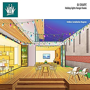 WOW Design Q-Shape/Easy Release Open loop Vinyl Coated Screw-In Outdoor wiring&Holiday lights/Christmas Lights Hanger Hooks (24 PCS-Black)