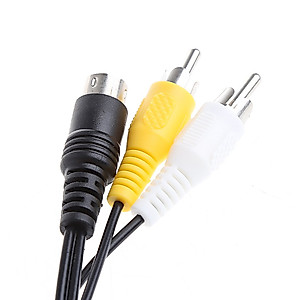 Tsond Black 1.5M/5FT Audio Video AV Stereo Composite Adapter Cable For SEGA Genesis/MD