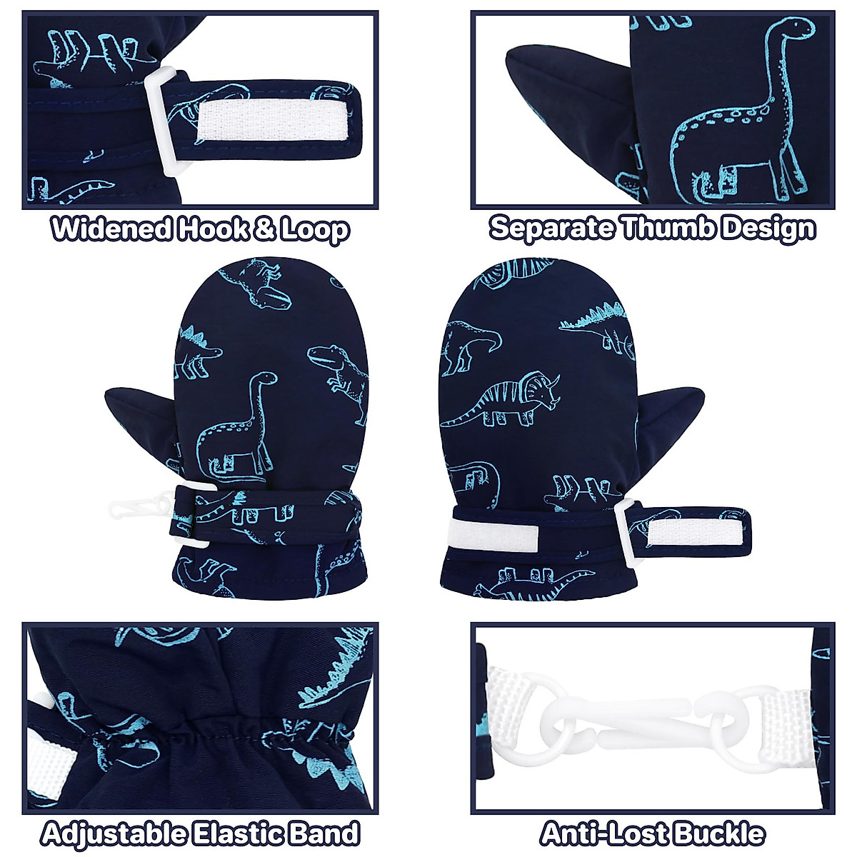 qikqik Toddler Winter Gloves Toddler Waterproof Mittens Toddler Mittens Toddler Gloves 2T Toddler Snow Gloves for Toddlers 2-4