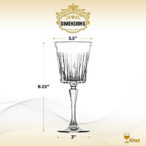 HISTORY COMPANY Il Ristorante Toscano “City of Crystal” Wine Glass 2-Piece Set, Crafted in the Tuscany Region of Italy (Gift Box Collection)