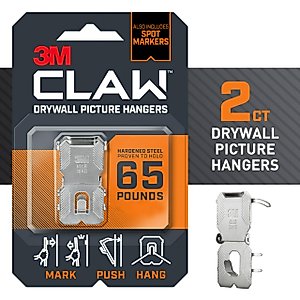 3M Claw Drywall Picture Hanger,Silver