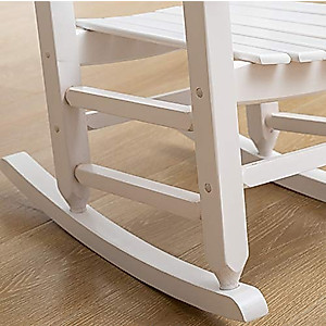 B&Z KD-23W Child's Wooden Rocking Chair Porch Rocker - Indoor/Outdoor Ages 6-10 (White)