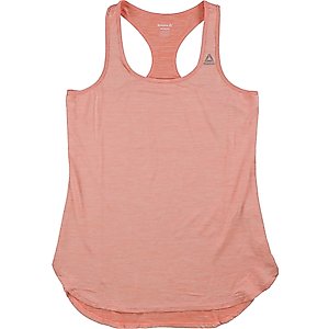 Reebok Womens Singlet Racerback Tank Top, Orange, Large