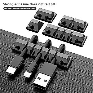 MOGINSOK 177pcs Cable Management Kit, 4xCable Sleeves 10 Cable Cord Holders 41 Cable Clips/Straps 100pcs Cable Ties 2 Roll Self Adhesive 20pcs Velcro Tape Cable Organizers for Car Desk Home Office