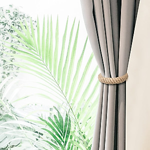 Curtain Tiebacks Rustic Curtain Holdbacks Braided Drapes Ties Handmade Tiebacks for Home Office Light Weight Drapes Decoration Supplies(6 Pieces)