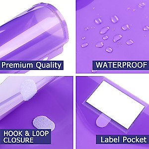 Tamaki 6 Pack 3 Ring Binder Pocket Clear Pouch, Letter Size, Snap Button Binder Folders Organizer with Label for School Supplies