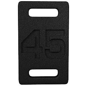 Signature Fitness Cast Iron Ruck Plate, Weighted Plate for Rucking, Swings, Squat, Strength Training, Fitness Workout, and Home Exercises, 45-Pound