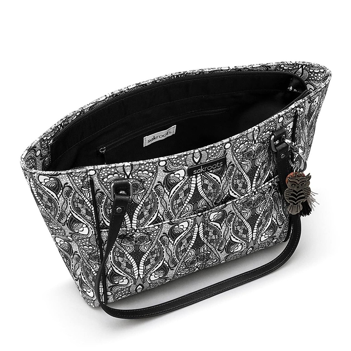 Sakroots Metro Tote, Black White Soulful Desert 1