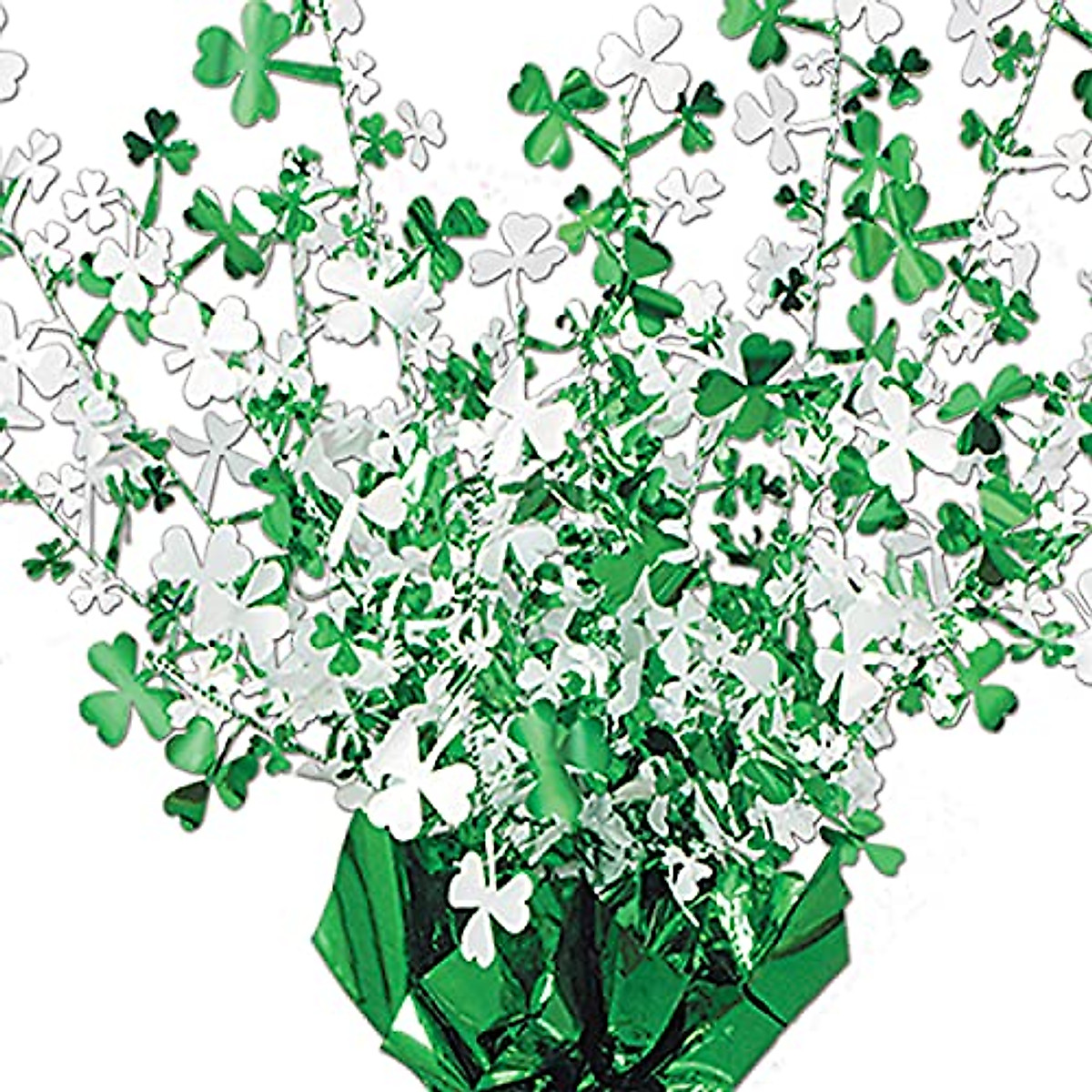 Beistle Shamrock Centerpiece, 15", Green/White