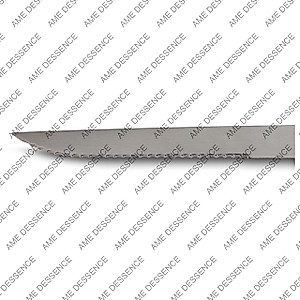 AME D’ESSENCE Set of 12 Stainless Steel Steak Knives 4 1/4 Inch Serrated Edge Pointed Tip Steak Knives with Wooden Handle for Kitchen Butter Cutlery Restaurant