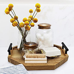 Serving Tray with Black Handle - Farmhouse Decor - Decorative Tray - Serving Tray, Serving Tray with Handles