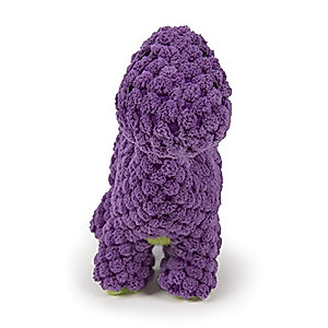 goDog Checkers Just for Me Dinos Bruto Squeaky Plush Dog Toy, Chew Guard Technology - Purple, Mini