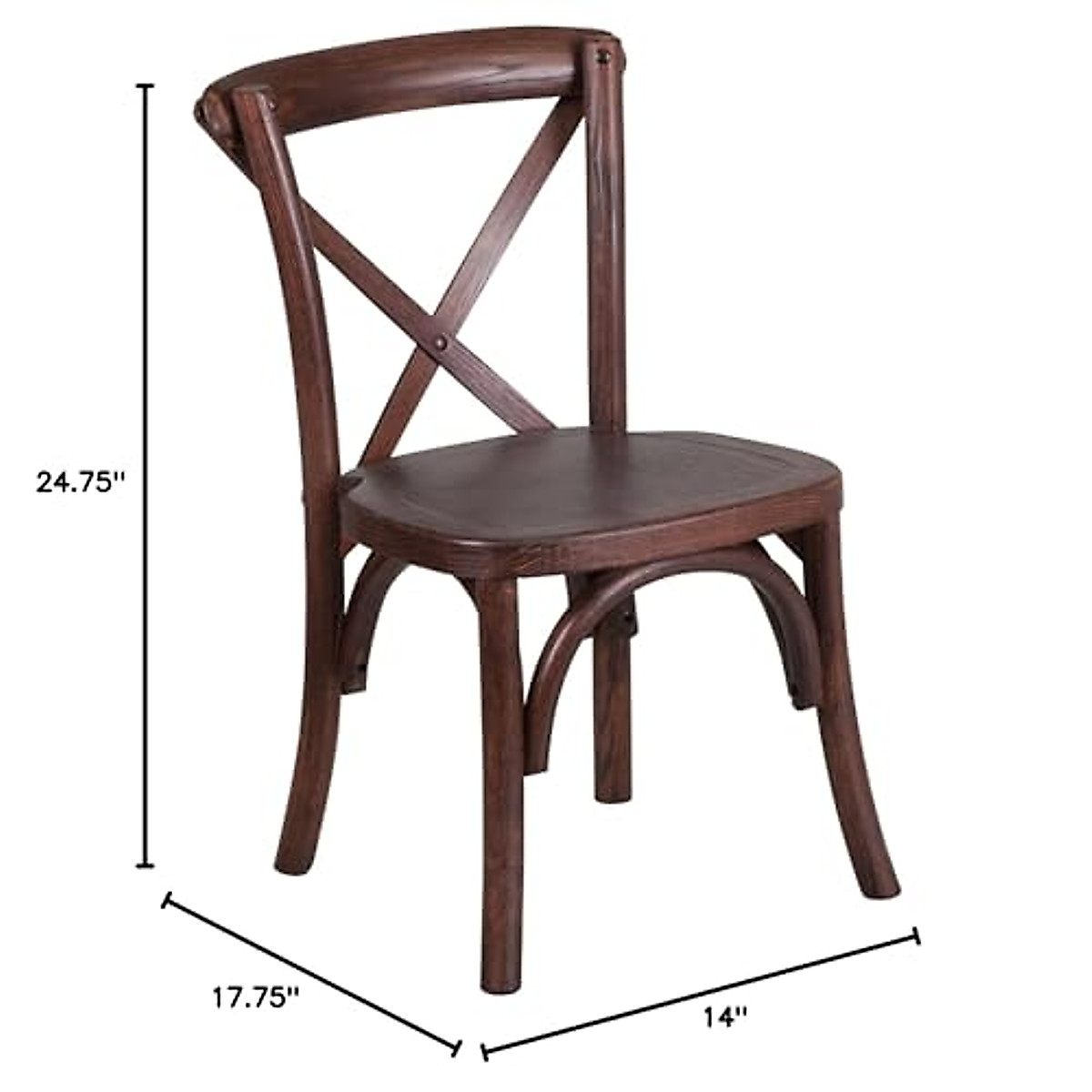 Flash Furniture HERCULES Series Kid's Mahogany Cross Back Chair