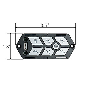 Uetmulik Power Recliner Lift Chair Emomo 7 Button 5 Pin Hand Control Model TRG Replacement with USB