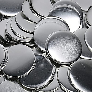 Blank Button Badge Parts Set, 100 Sets Round Button Maker Supplies for Button Making Machine, Buttons Components with Badge Cover, Badge Holder and Clear Film(58mm)