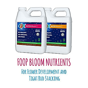 FOOP Nutes Veg & Bloom Starter Pack: Organic Plant Nutrients for Thick Stalks, Tight Bud Stacking, Explosion of Trichomes | Infused with Cal/Mag, and Silica | Five 32oz Bottles