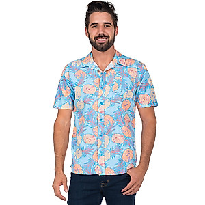 Tipsy Elves Men's Vacation Pineapple Hawaiian Shirt Size Medium