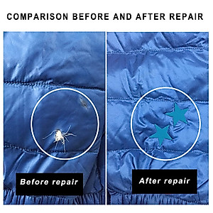 15Pcs Nylon Repair Patches, Self-Adhesive and Waterproof, Lightweight Repair Patches for Clothing Down Jacket Repair Holes Tearing(20x 10 cm)