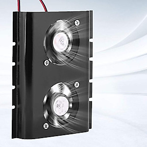 ASHATA HDD Fan Cooling Cooler, 3.5" Hard Disk Drive Fan Cooling Cooler Gold Tone, Hard Disk Cooler for HDD with Fast Heat Dissipation, 2 Fans Design(Black)